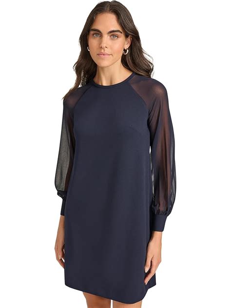 Calvin Klein Crew Neck Roll Sleeve Blouse Free Shipping Zappos