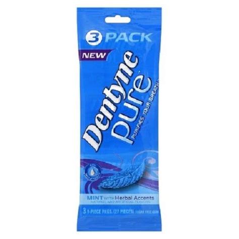 Dentyne Pure Mint With Herbal Accents Sugarless Gum 3 Pack