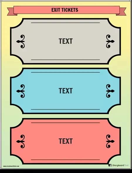 Exit Ticket Templates Examples Create An Exit Ticket StoryboardThat Exit Tickets