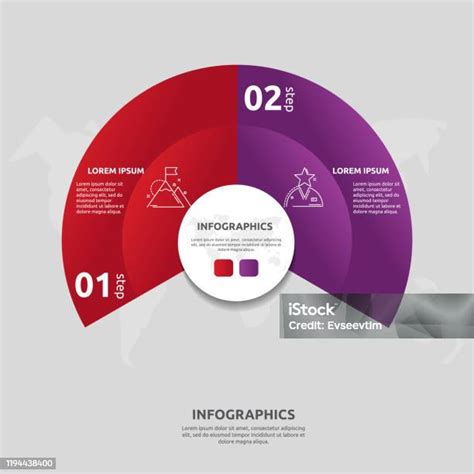 벡터 플랫 템플릿 원 및 섹터 인포그래픽 2개 부문의 비즈니스 컨셉 개념에 대한 스톡 벡터 아트 및 기타 이미지 개념 개념과 주제 건축물 Istock