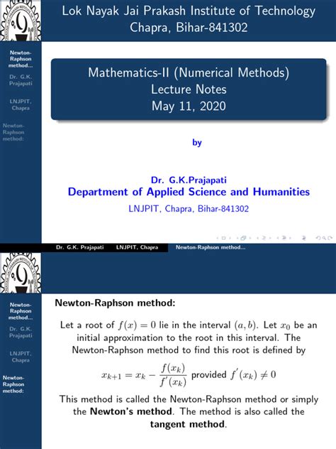 Newton Raphson Method Good Pdf Analysis Theoretical Computer Science