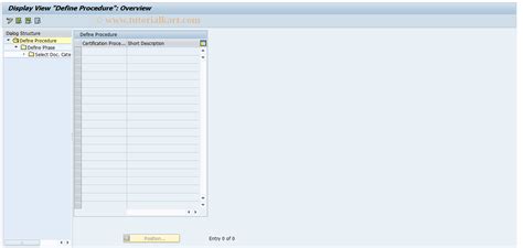 FMEUFPROC SAP Tcode Display Certification Procedure