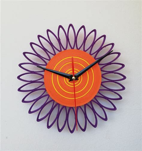 Wall Clock Flower Clock Paper Clock First Anniversary Paper T
