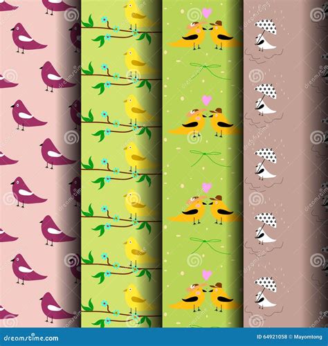 Bird Motifs Stock Vector Illustration Of Ornament Retro 64921058