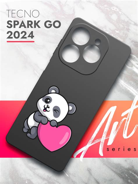 Чехол на Tecno Spark Go 2024 Техно Спарк Гоу 2024 черный матовый силиконовый с защитой
