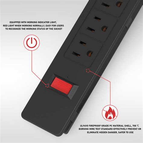 Smart Compact Multi Usb Socket With Extension Cord Socket For Home Office And Travel Convenience
