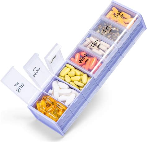 Extra Large Weekly Pill Organizer 2 Times A Day Betife 7