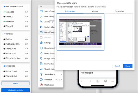 Record Your Live Test Session BrowserStack Docs