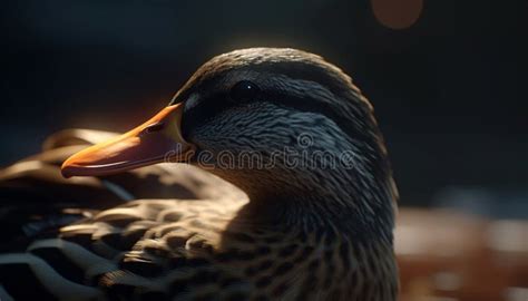 Male Mallard Duck Quacks At Camera Cute Generated By Ai Stock