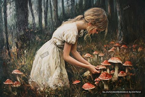 Ai创作图采蘑菇的小姑娘 采蘑菇的姑娘 采蘑菇的小女孩 采蘑菇的女孩 采蘑菇小姑娘 采蘑菇的小姑娘插画 手绘采蘑菇的小女孩 女孩摘菌菇 牛肝菌采蘑菇的小女孩 采木耳姑娘 抱香菇的小女孩 手绘采