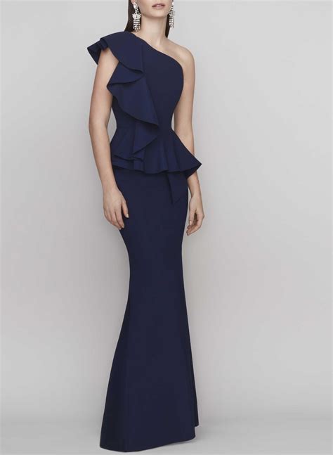 One Shoulder Ruffles Mermaid Elastic Satin Evening Dresses Missacc