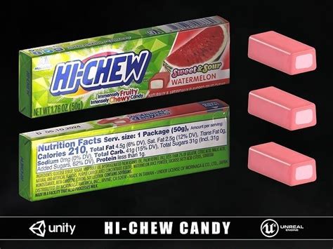 3d Model Hi Chew Candy Vr Ar Low Poly Cgtrader