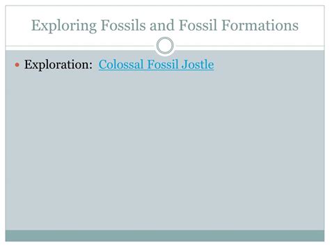 PPT Exploring Fossils And Fossil Formations PowerPoint Presentation Free Download ID 2806274
