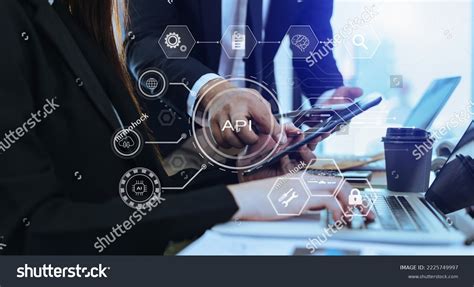 Api Application Programming Interface Woman Using Stock Photo