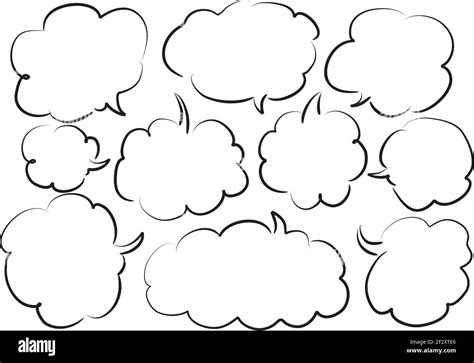 Vector Line Speech Bubble Set Stock Vector Image And Art Alamy