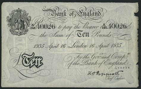 Operation Bernhard K O Peppiatt 10 Bank Of England Dated 16