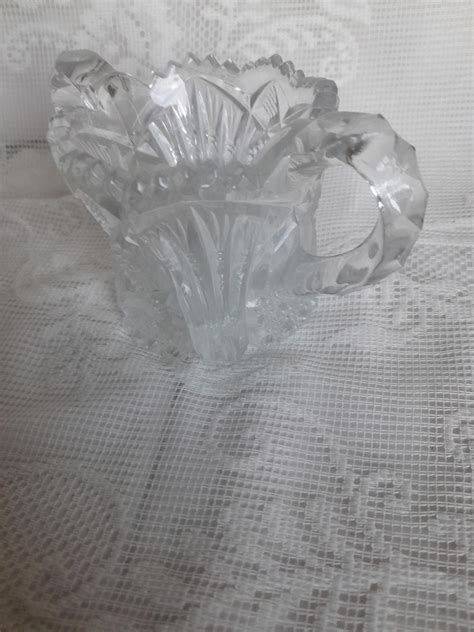 Vintage Imperial Glass Nucut Glass Sugar Bowl Etsy