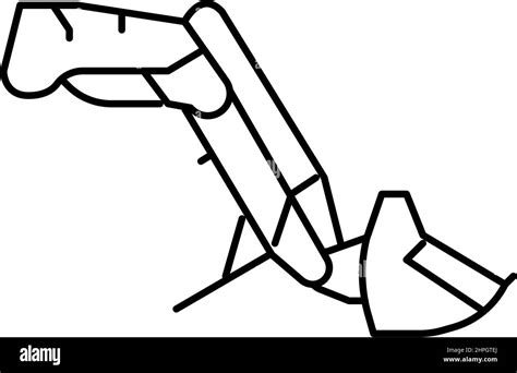 Front End Loader Farm Tool Line Icon Vector Illustration Stock Vector Image And Art Alamy