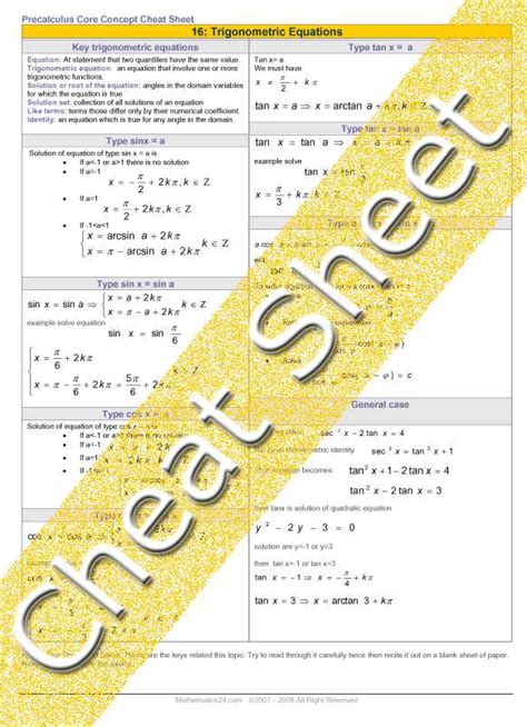 Master Trigonometry With Free Practice Problems Answer Key Included