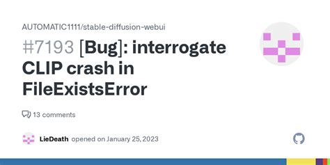 Bug Interrogate Clip Crash In Fileexistserror · Issue 7193