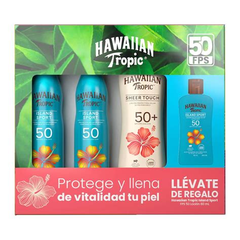 Protector Solar Hawaiian Tropic 2 Sheer Touch 240 Ml 1 Island Sport 170 G 1 Island Sport 60