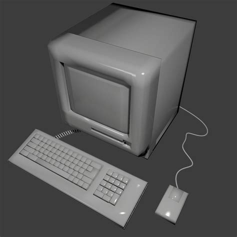 Old Retro Computer D Model