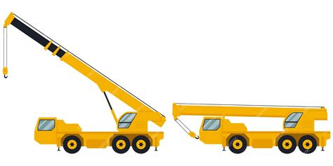 Premium Vector Mobile Crane Icon Vehicle For Lifting Handling