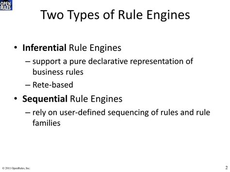 ppt two types of rule engines powerpoint presentation free download