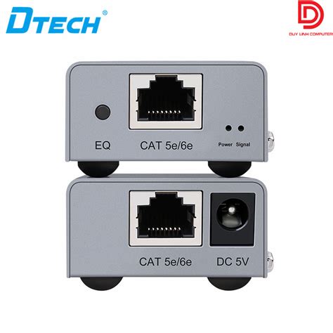Bộ Kéo Dài Hdmi 50m Qua Lan Dtech Dt 7009c Cao Cấp Chuyên Cáp Hdmibộ