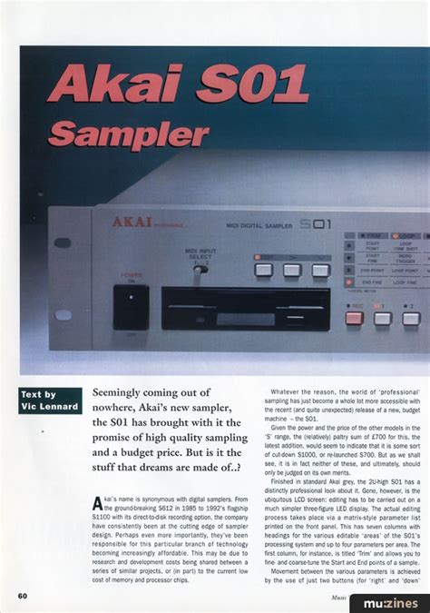 Akai S Sampler MT Nov