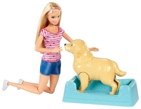 Кукла Барби блондинка и новорожденные щенки Barbie Newborn Pups ...