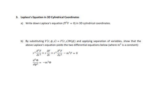 3 Laplaces Equation In 3d Cylindrical Coordinates