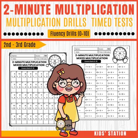 2 Minute Multiplication Practice Worksheets Multiplication Drills
