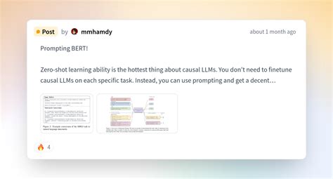 mmhamdy on hugging face prompting bert zero shot learning ability