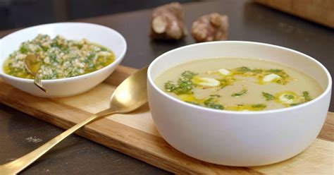 Dagelijkse Meus Recepten Van Jeroen Meus Aardpeersoep Met Gnocchi En