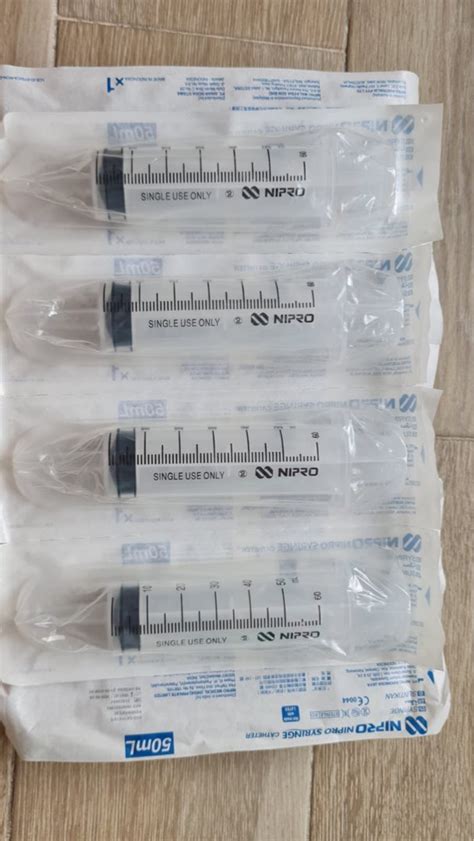 Nipro Syringe With Catheter Tip 50ml Health And Nutrition Medical