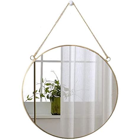 Homoyoyo Espejo Colgante De Pared Redondo Espejos De Pared Dorados