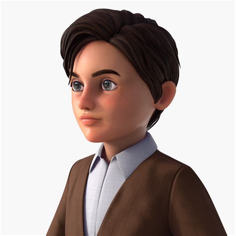 3D Asian Cartoon Boy Model TurboSquid 1982660