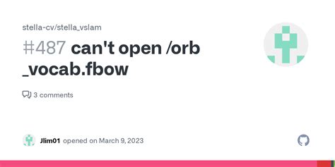 Can T Open Orb Vocab Fbow Issue Stella Cv Stella Vslam GitHub