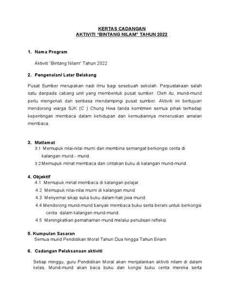 Kertas Cadangan Nilam | PDF | Karier & Perkembangan | Seni