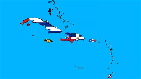 Caribbean Flags Map Timelapse Youtube