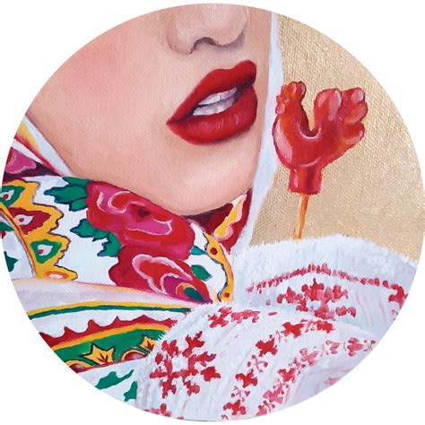 Купить картину Девушка с петушком в Москве от художника Дмитриева Ольга