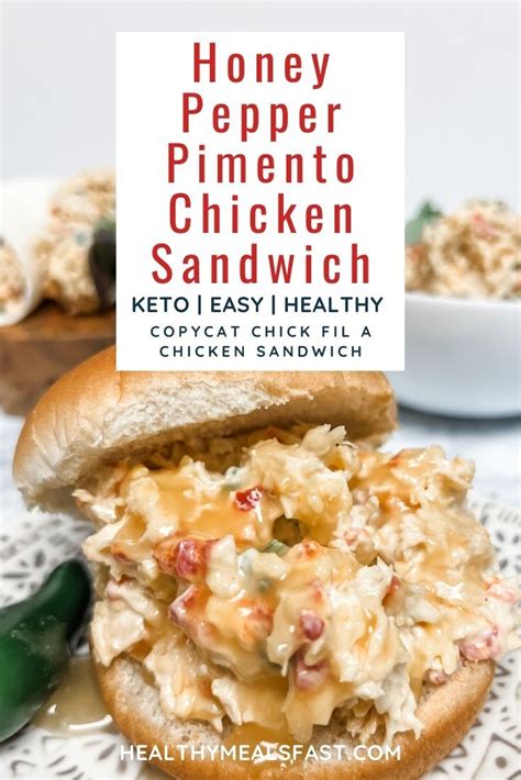 Honey Pepper Pimento Chicken Salad Sandwich Recipe Chicken Sandwich