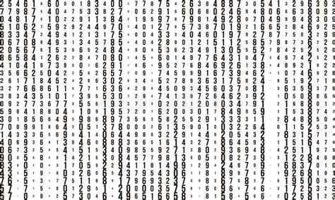A Stream Of Binary Matrix Code On The Screen Numbers Of The Computer