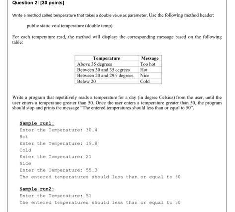 Solved Question 2 30 Points Write A Method Called