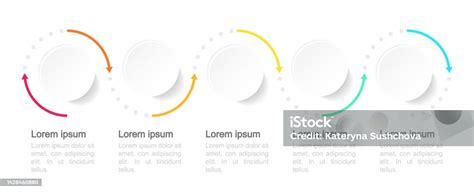 라운드 템플릿 디자인 5 옵션 또는 단계가있는 비즈니스 인포 그래픽 벡터 일러스트 레이 션 0명에 대한 스톡 벡터 아트 및 기타 이미지 Istock