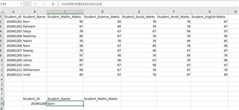 Advance Excel Concepts Vlookup