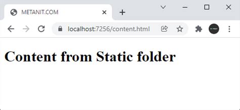 Aspnet Core и C Установка каталога статических файлов Usestaticfiles