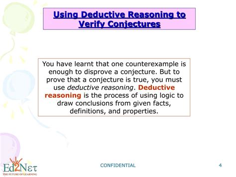 PPT Grade Algebra Using Deductive Reasoning To Verify Conjectures PowerPoint Presentation