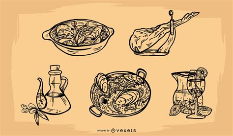Food Element Vector Set Vector Download